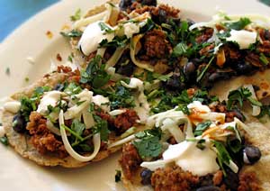 Small tacos with Orca beans and Chorizo – Rancho Gordo