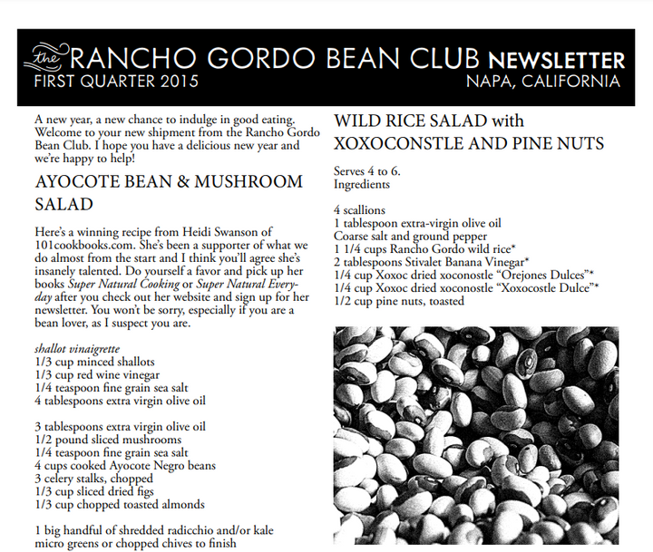 Bean Club Archive – Rancho Gordo