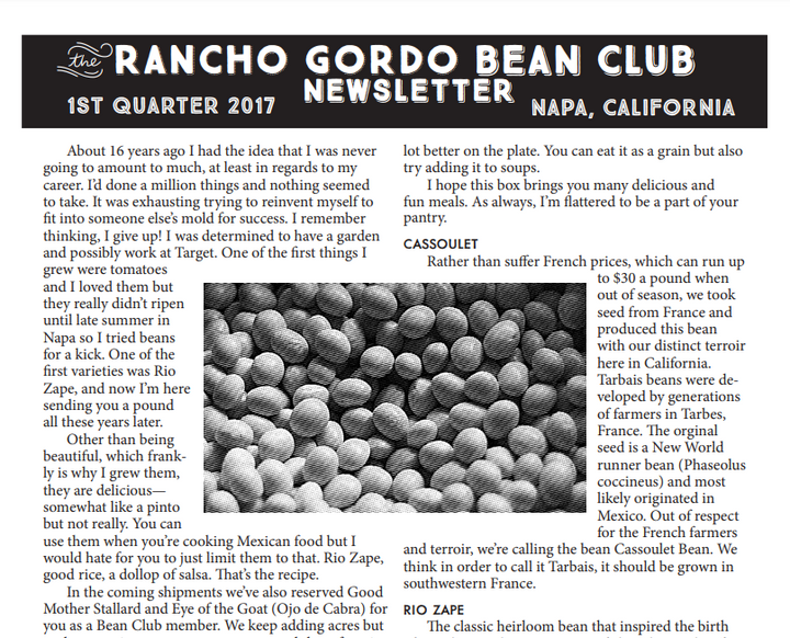 Bean Club Archive – Rancho Gordo