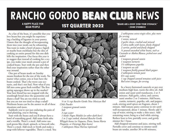 Bean Club Archive – Rancho Gordo